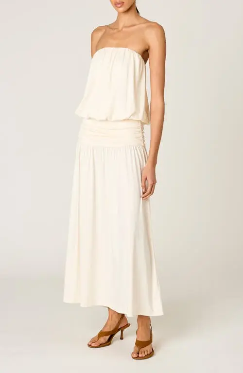 NIA La Cienega Strapless Blouson Maxi Dress