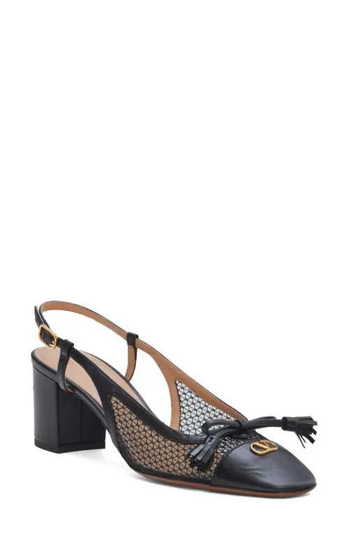 Valentino Garavani Valet Du Roi Slingback Pump - Black