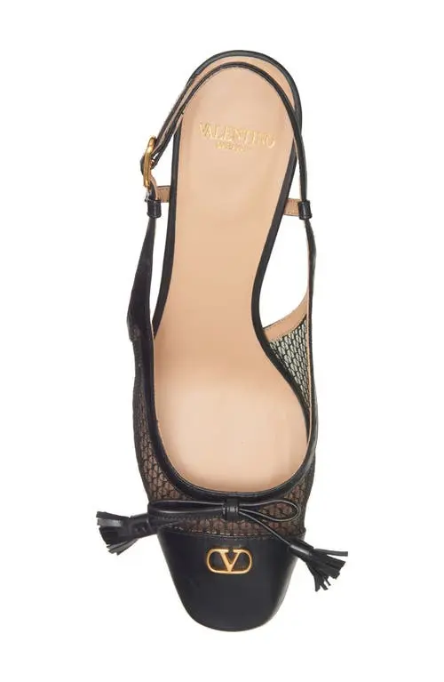 Valentino Garavani Valet Du Roi Slingback Pump - Black