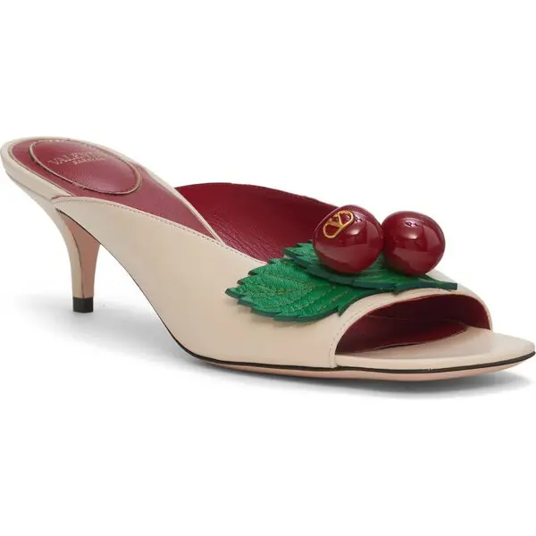 Valentino Garavani Cherryfic Kitten Heel Sandal