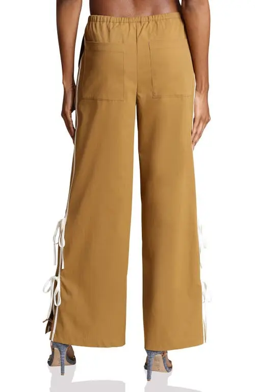 Avec Les Filles Side Tie Wide Leg Pants