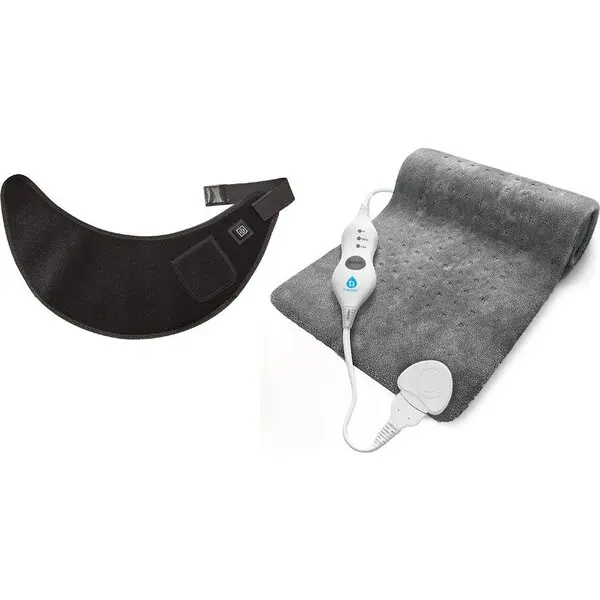 PURSONIC Red Light Therapy Neck Wrap And Fast-heating Full Body Heating Pad - Black