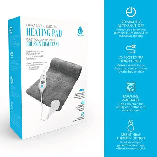 PURSONIC Red Light Therapy Neck Wrap And Fast-heating Full Body Heating Pad