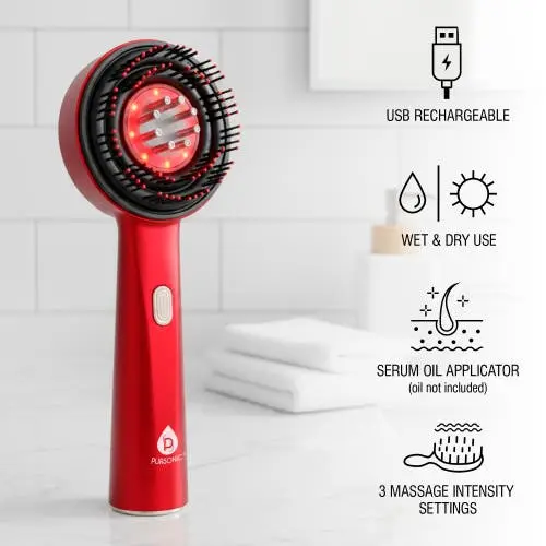 PURSONIC Led Hair Therapy Brush