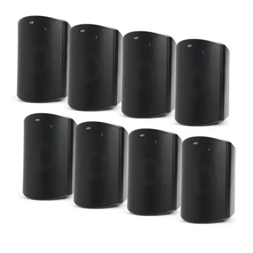 POLK AUDIO Atrium 8 All Weather Outdoor Loudspeakers8 Pack - Black