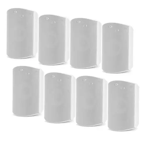 POLK AUDIO Atrium 8 All Weather Outdoor Loudspeakers8 Pack - White