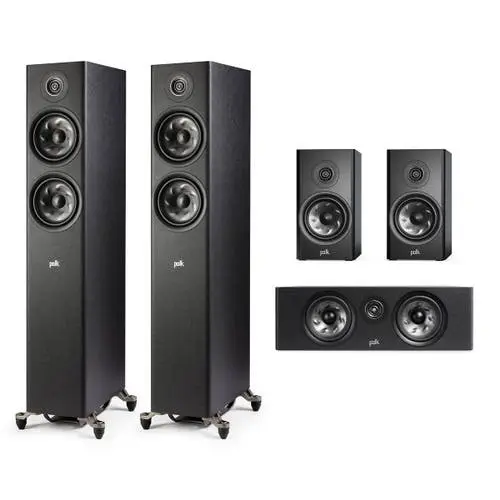 POLK AUDIO Reserve 5.0 Channel Home Theater Speaker Package - Black