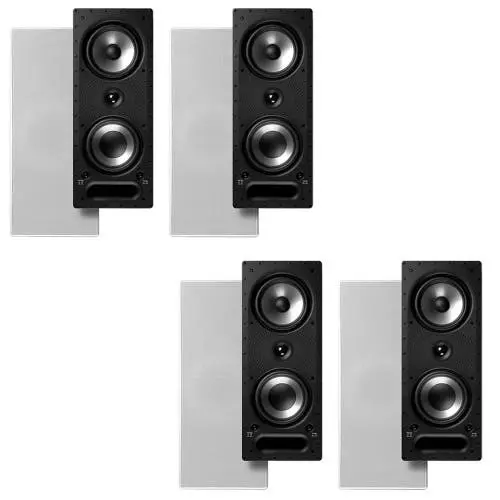 POLK AUDIO 265-rt 3 Way Vanishing In Wall Speakers4 Pack - White