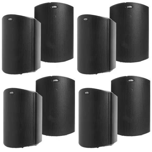 POLK AUDIO Atrium 6 All Weather Outdoor Loudspeakers8 Pack - Black