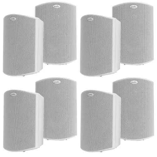 POLK AUDIO Atrium 6 All Weather Outdoor Loudspeakers8 Pack - White