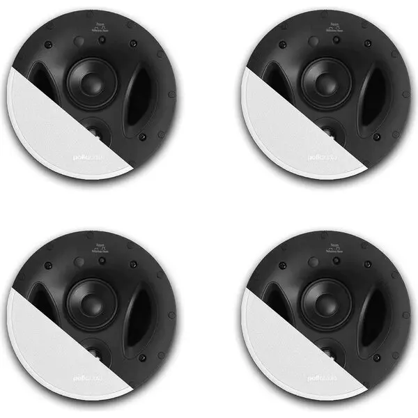 POLK AUDIO 70-rt Vanishing 7" In-ceiling 3-way Speaker4 Pack - White