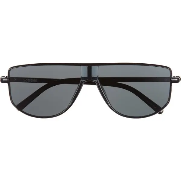 Jacquemus Corsa Sunglasses - Black/silver/black