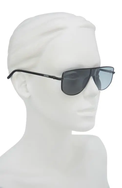 Jacquemus Corsa Sunglasses - Black/silver/black