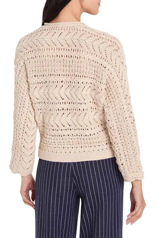 NIC+ZOE Openwork V-neck Sweater