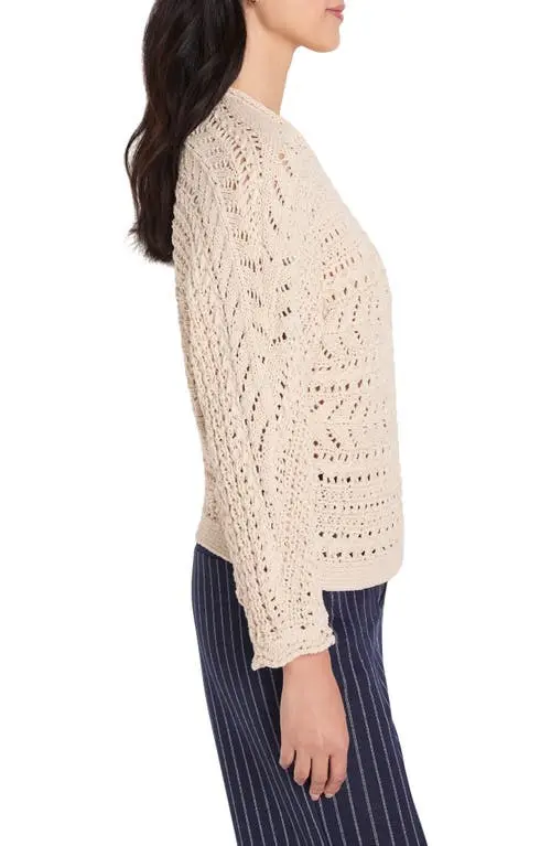 NIC+ZOE Openwork V-neck Sweater