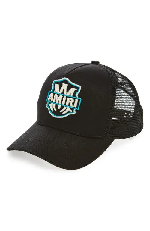 Amiri Ma Logo Trucker Hat - Black
