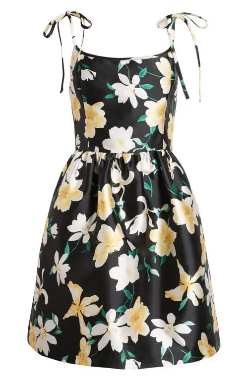 Julia Jordan Floral Tie Strap Mini Dress