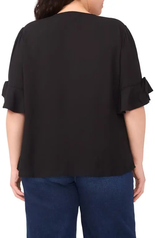 CECE DUPRAZ Ruffle Short Sleeve Shirt