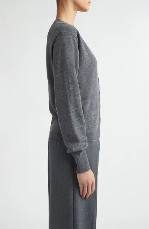 MAISON MARGIELA Virgin Wool Cardigan - Dark Grey