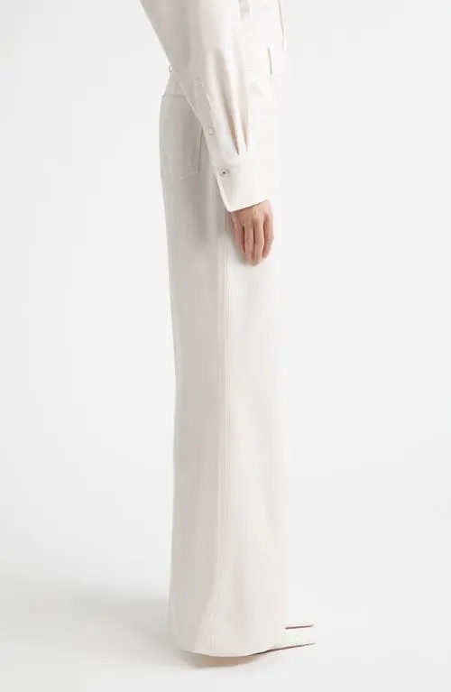 Victoria Beckham Alina High-waist Flare Leg Pants - Bone