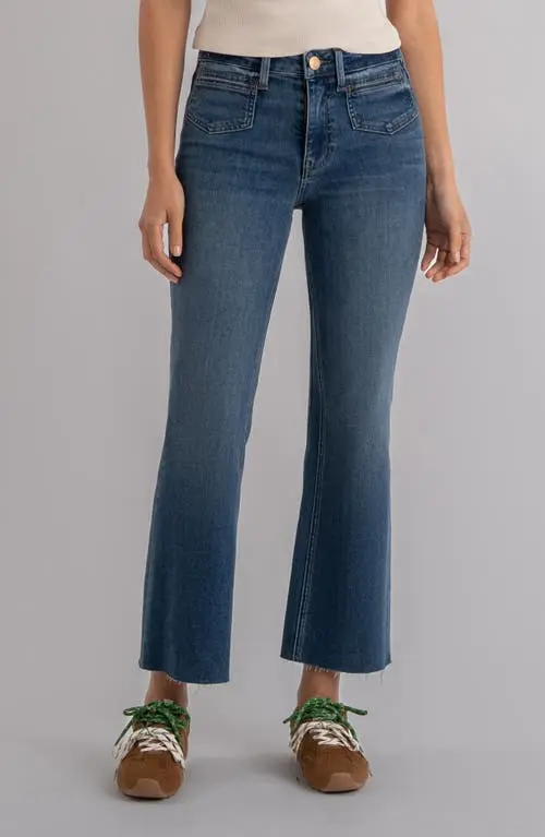 Kut From The Kloth Raw Hem Ankle Flare Jeans