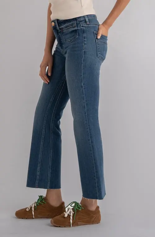 Kut From The Kloth Raw Hem Ankle Flare Jeans