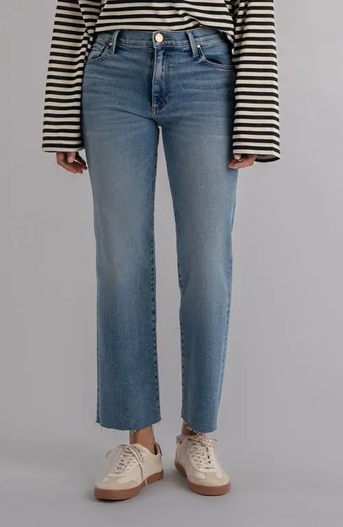 Kut From The Kloth High Waist Raw Hem Straight Leg Jeans - Building
