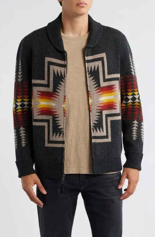 Pendleton Harding Zip Lambswool Cardigan