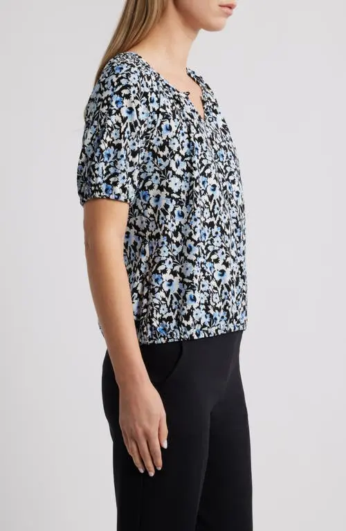 Anne Klein Floral Peasant Top