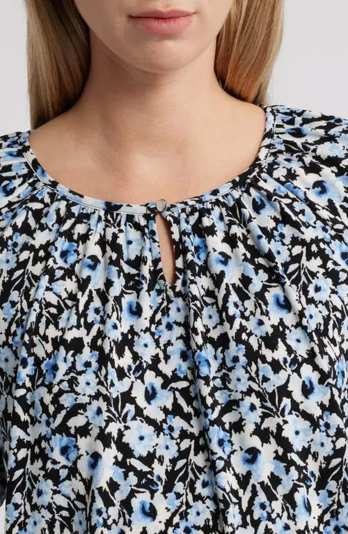 Anne Klein Floral Peasant Top
