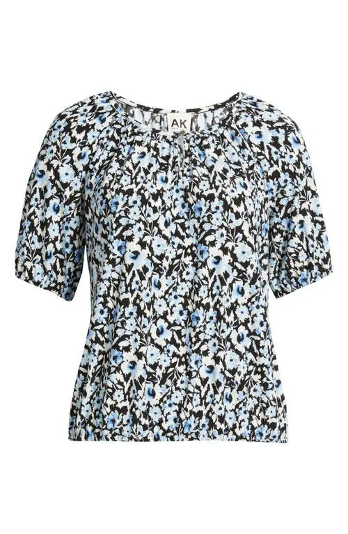 Anne Klein Floral Peasant Top