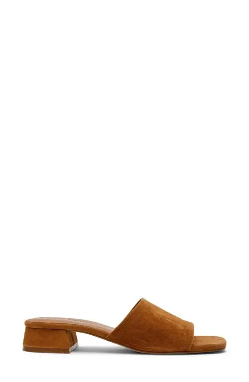 Steve Madden Montgomery Block Heel Sandal - Chestnut Suede