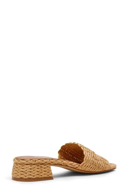 Steve Madden Montgomery Block Heel Sandal - Raffia