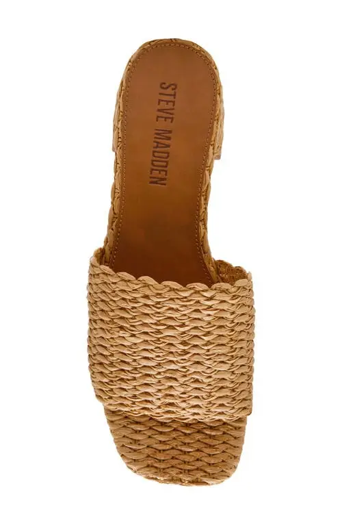 Steve Madden Montgomery Block Heel Sandal - Raffia