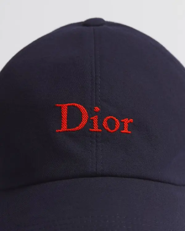 Dior Cap - Deep Blue Cotton Canvas
