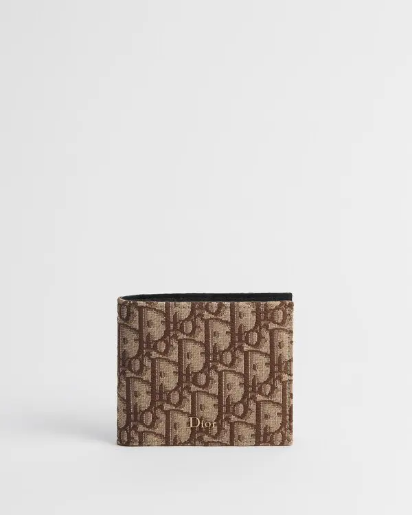 Dior Bifold Wallet - Brown Dior Oblique Jacquard