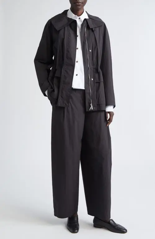 Lafayette 148 New York Oversized Cotton And Nylon Funnel Neck Jacket