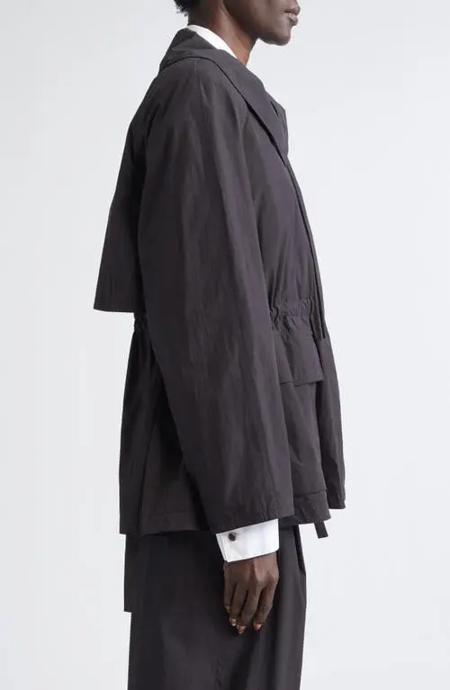 Lafayette 148 New York Oversized Cotton And Nylon Funnel Neck Jacket