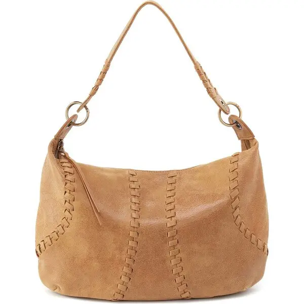 Hobo Opal Leather Shoulder Bag - Whiskey