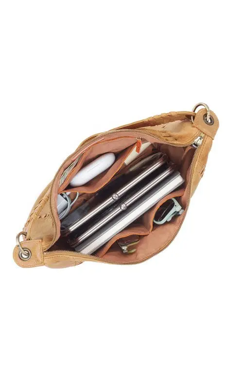 Hobo Opal Leather Shoulder Bag - Whiskey
