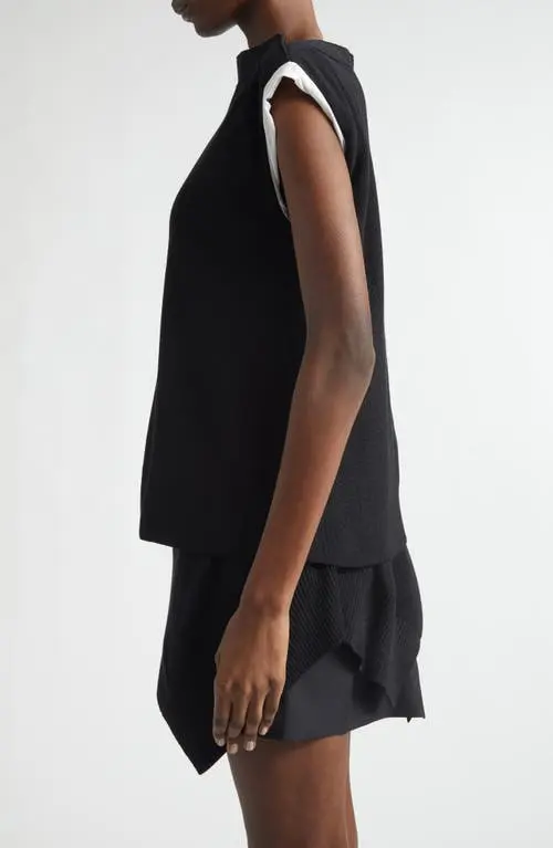 Sacai Suiting X Knit Dress - Black