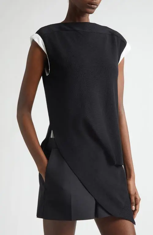 Sacai Suiting X Knit Dress - Black