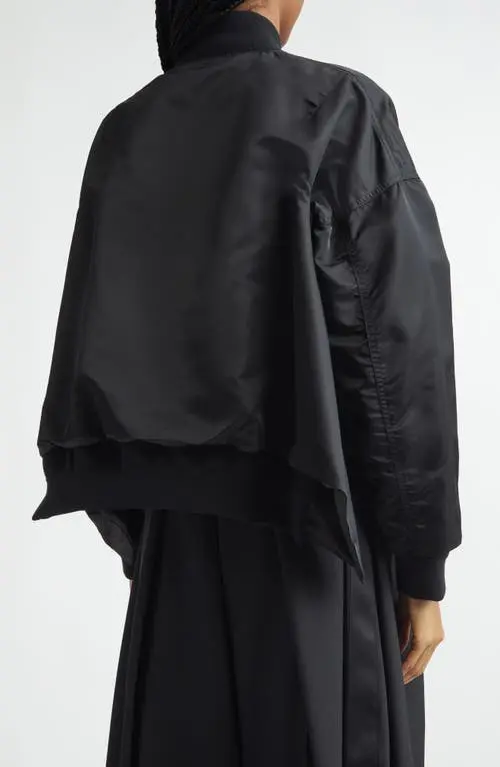 Sacai Nylon Twill Bomber Jacket - Black