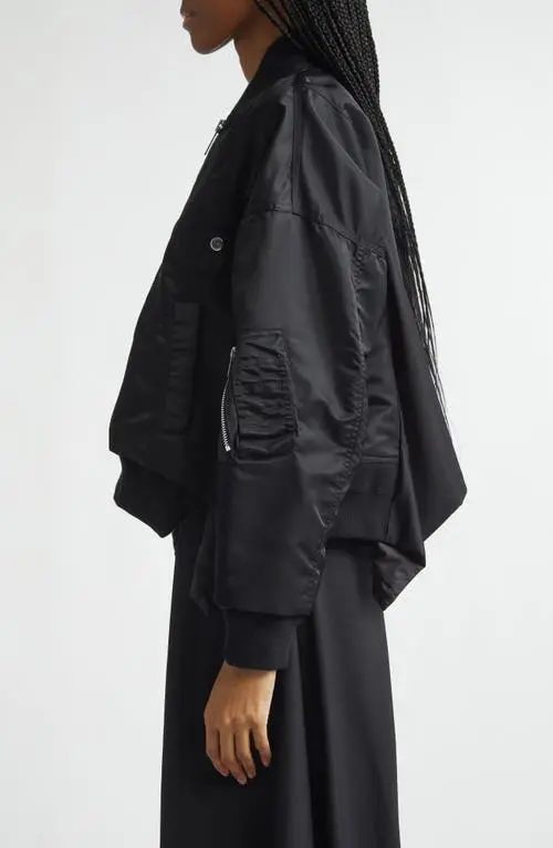 Sacai Nylon Twill Bomber Jacket - Black
