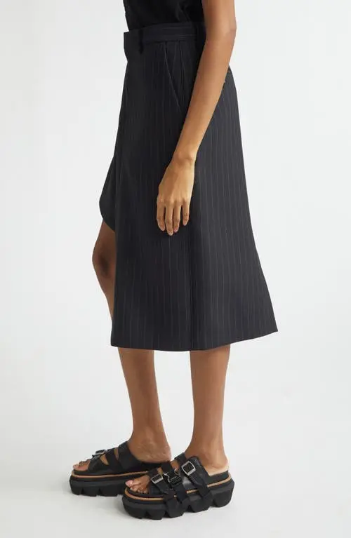 Sacai Pinstripe Twill Skirt