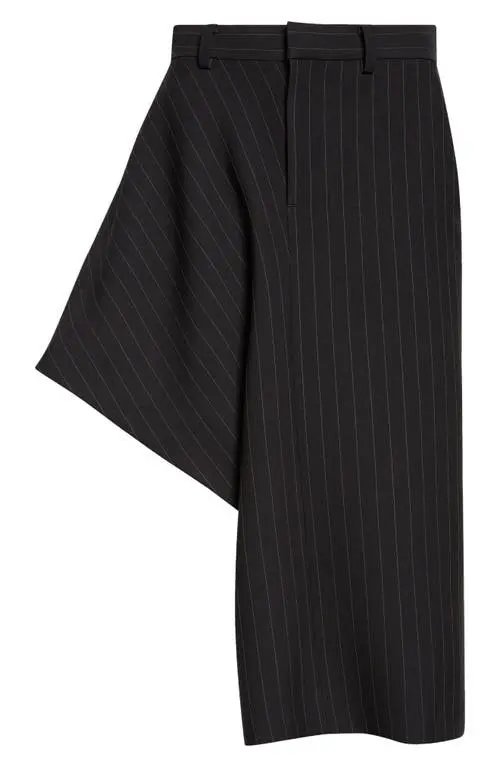 Sacai Pinstripe Twill Skirt