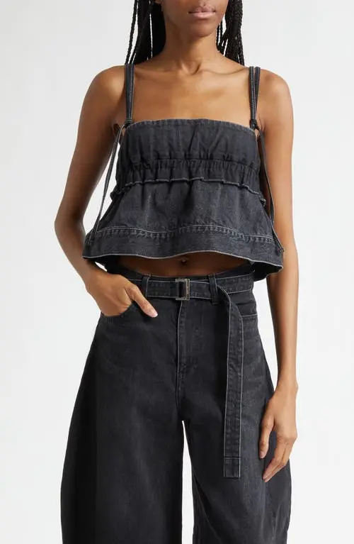 Sacai Crop Denim Camisole