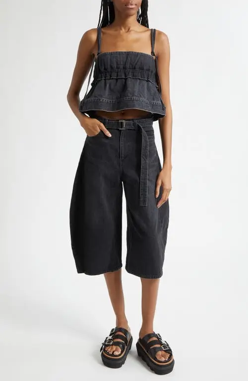 Sacai Crop Denim Camisole
