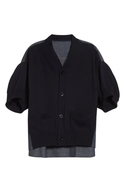 Sacai Mixed Media Cardigan