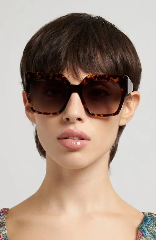 Etro 57mm Square Sunglasses - Havana/brown Sf